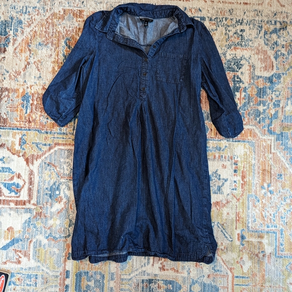 Allison Brittney | Dresses | Allison Brittney Blue Denim Midi Dress ...